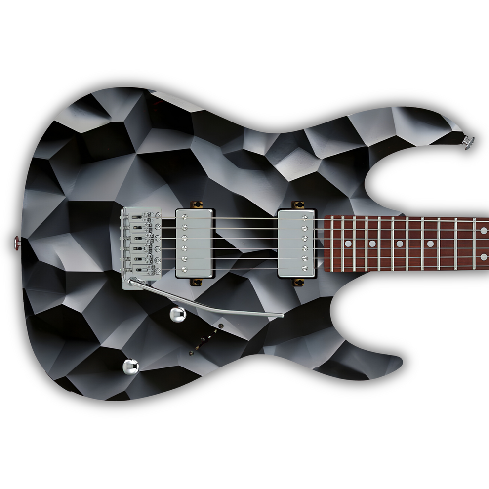 Geometric - Voronoi Texture Black - Guitar Vinyl Wrap – Riff Wraps